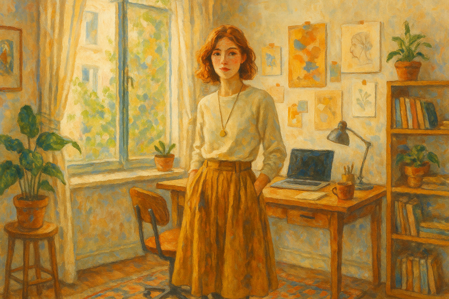 Comfortable Yet Professional Home Office Outfit Ideas with Artistic St ...